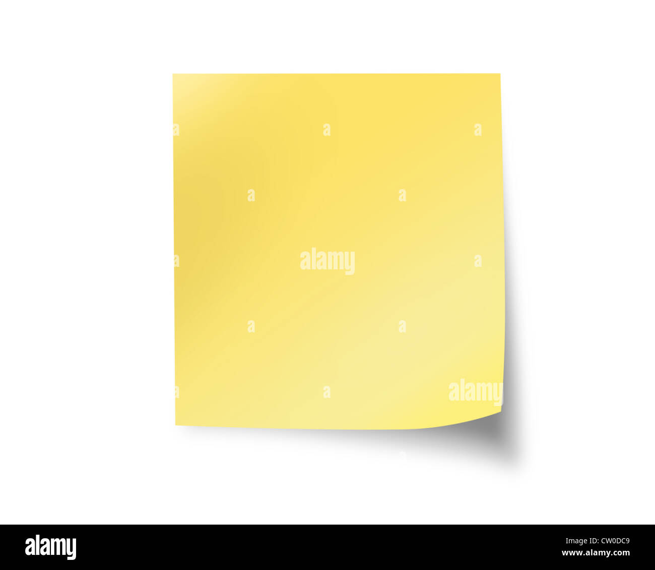 blank post it isolated on white background Stock Photo - Alamy