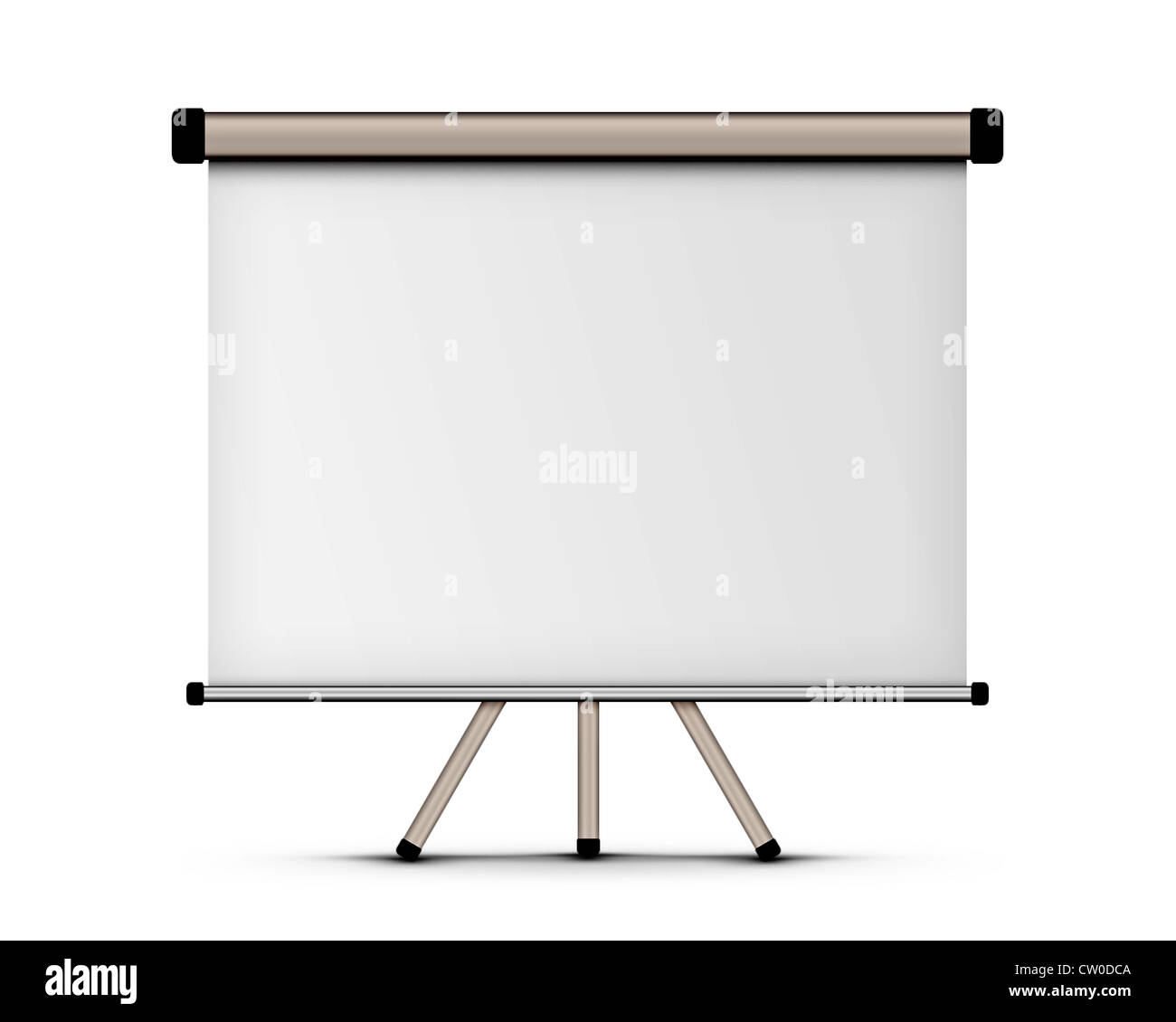 blank projection screen isolated on white background Stock Photo - Alamy
