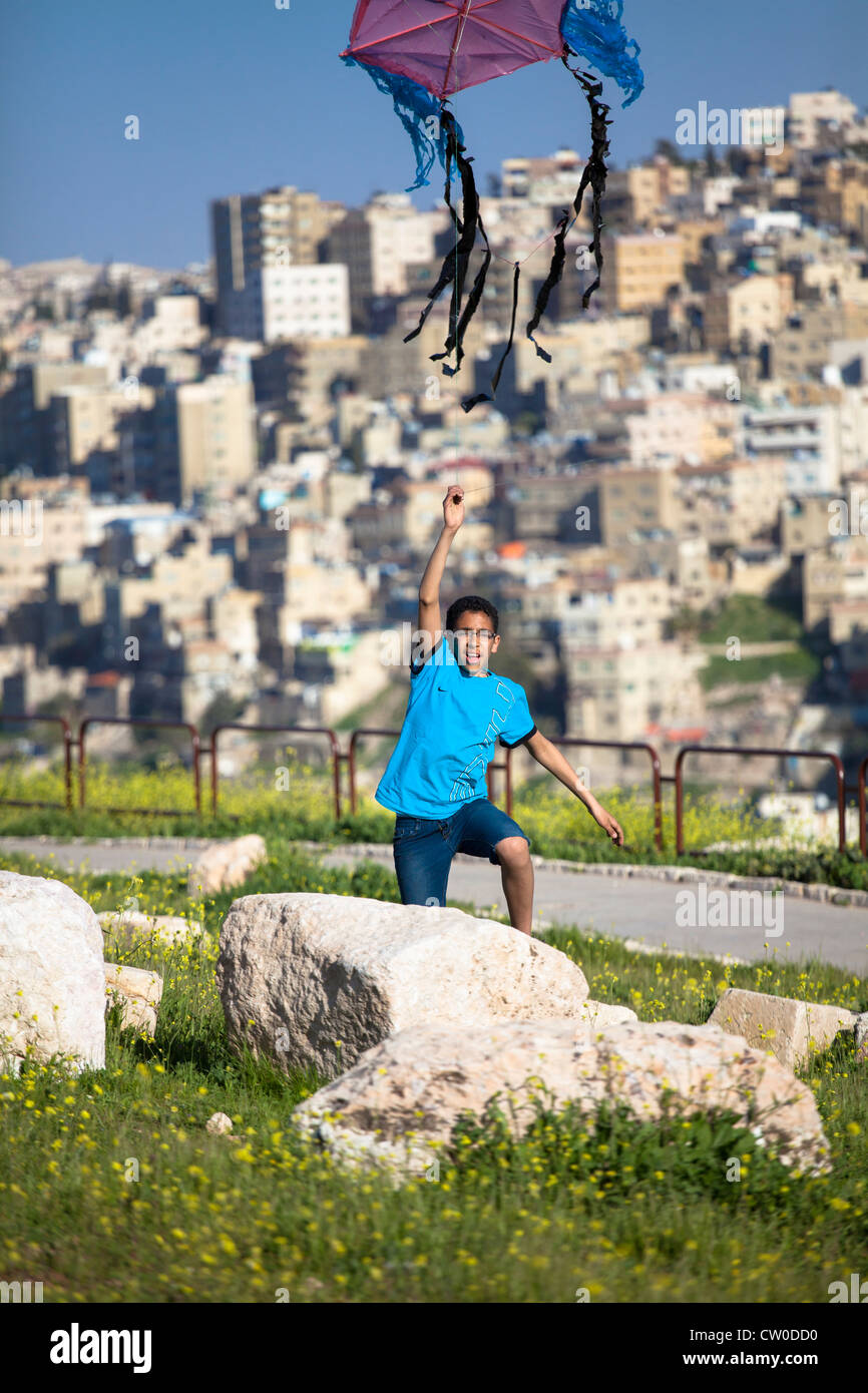 Amman Citadel Jordan Middle East sunset pillars Stock Photo - Alamy