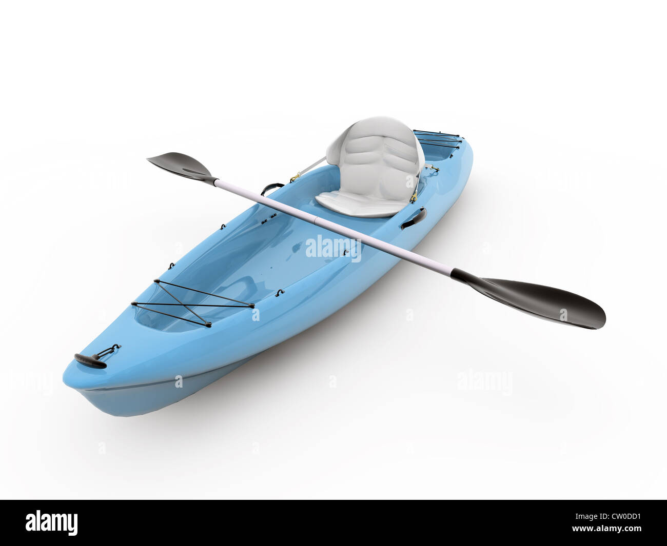 blue kayak isolated on white background Stock Photo - Alamy