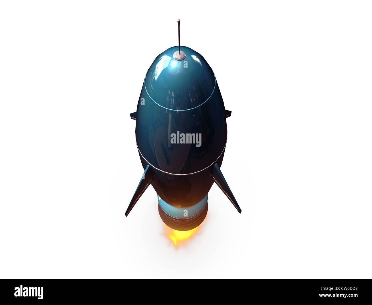 space rocket isolated on white background Stock Photo - Alamy