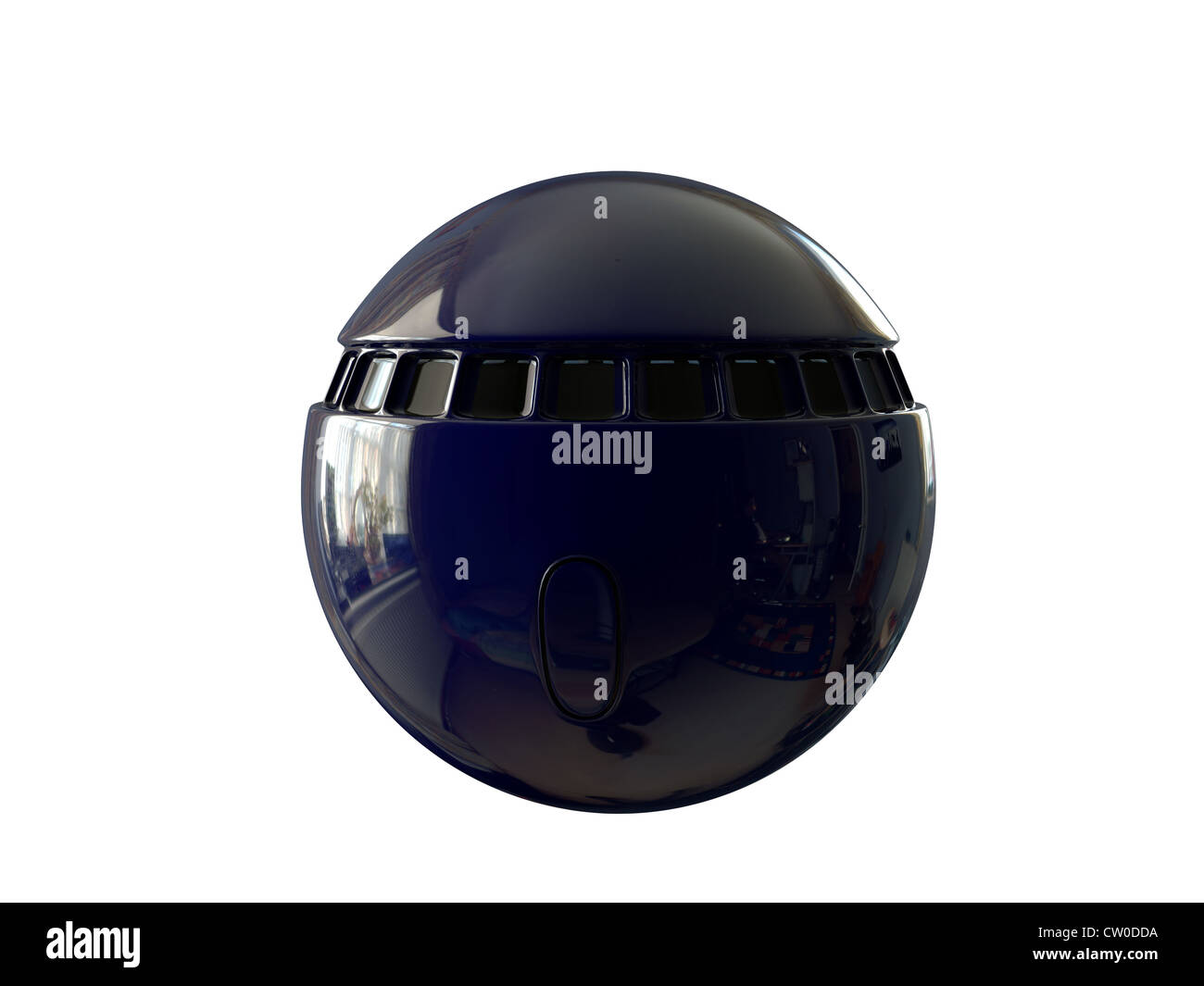 blue space capsule isolated on white background Stock Photo - Alamy