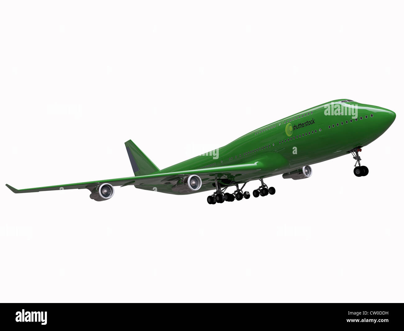 Boeing 747 take off isolated on white background Stock Photo - Alamy