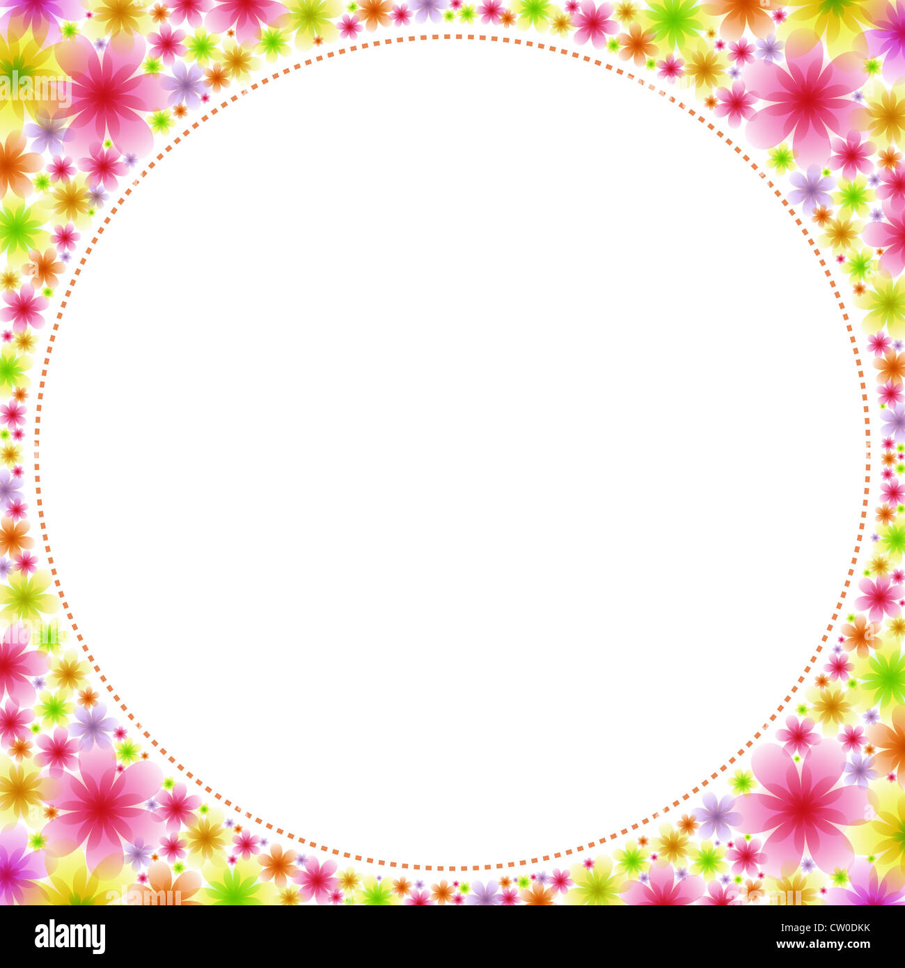 Square frame full of flowers Stock Photo - Alamy