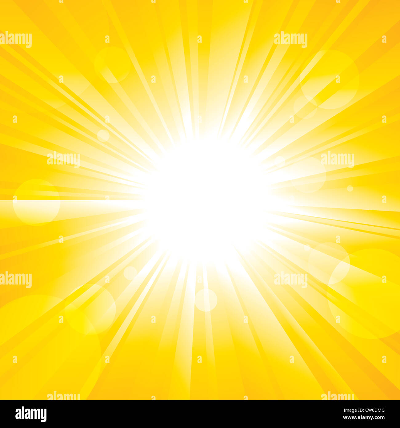 Glorious sun brightly shining in the summer sky Stock Photo - Alamy