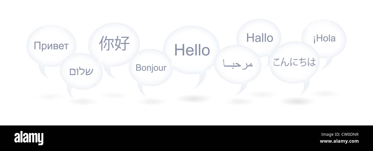 Hello languages hi-res stock photography and images - Alamy