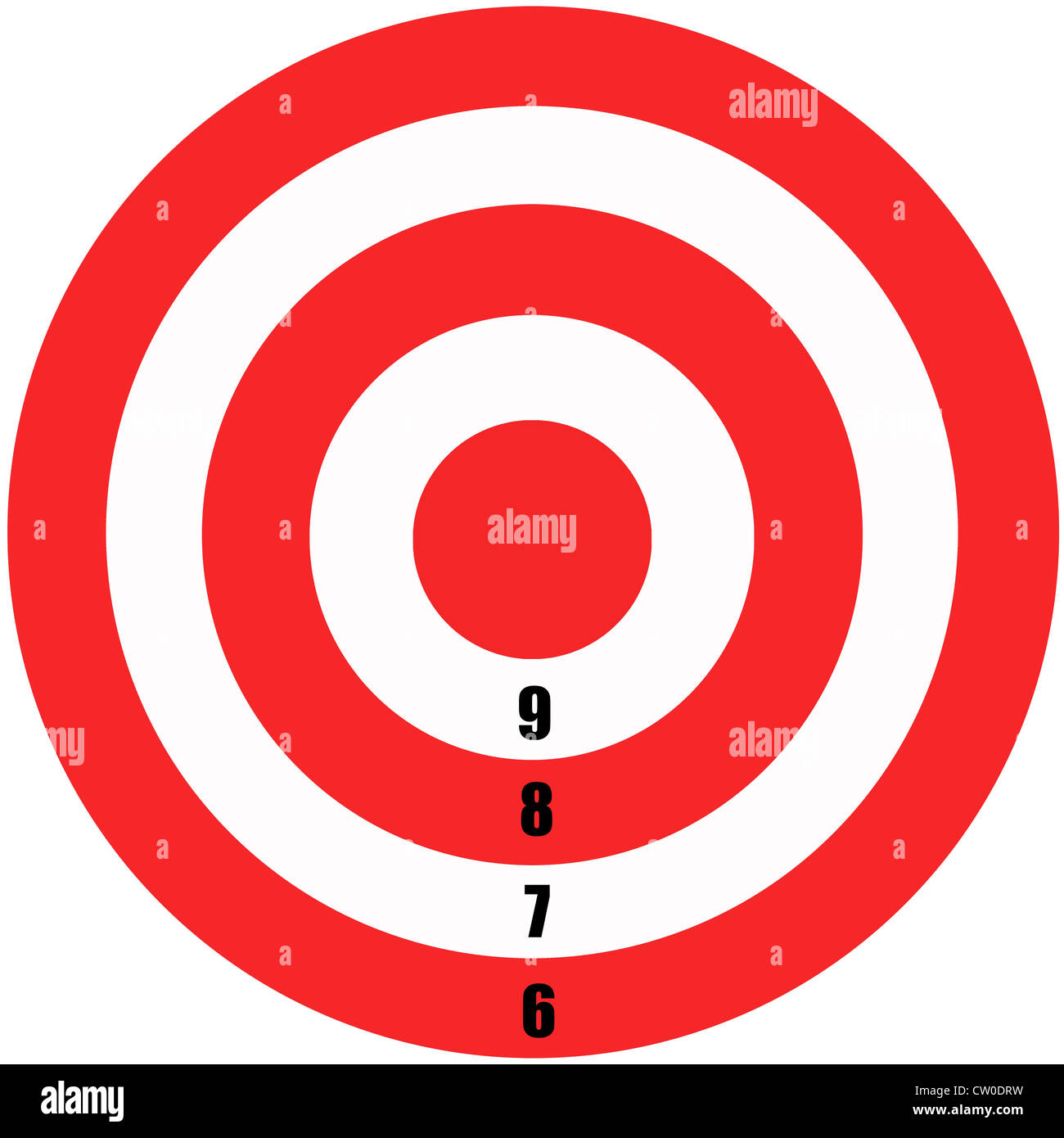 A target isolated against a white background Stock Photo - Alamy