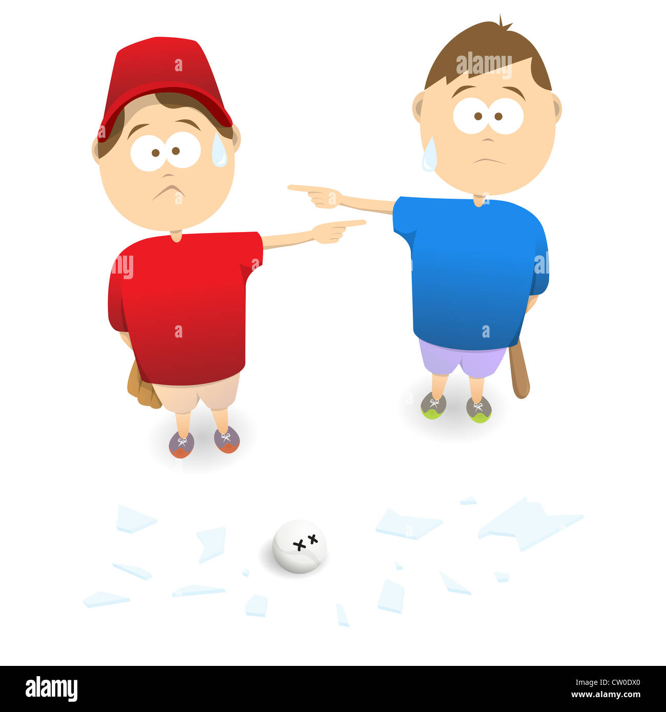 Kids broken window baseball Cut Out Stock Images & Pictures - Alamy