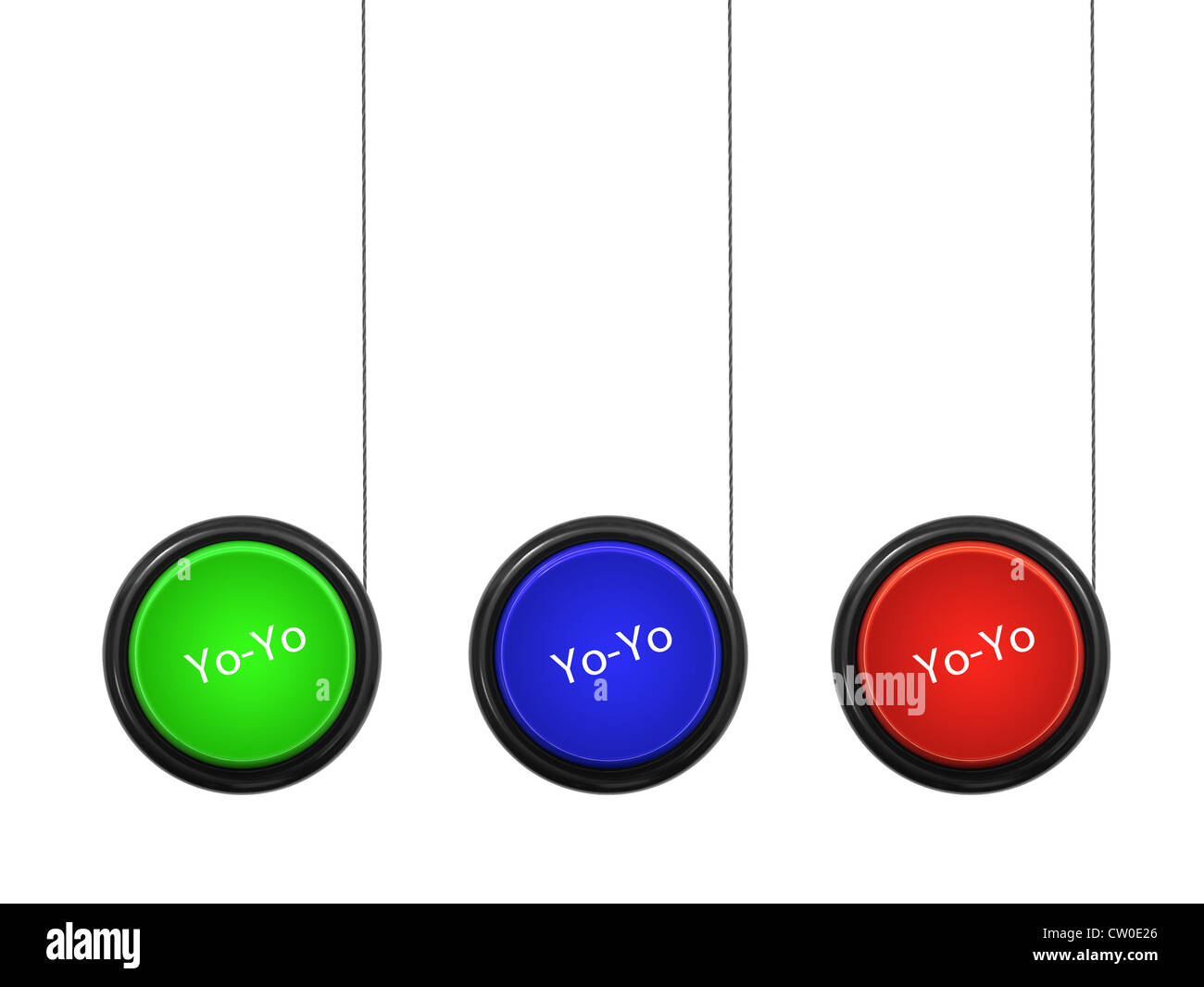 A toy yoyo isolated against a white background Stock Photo - Alamy