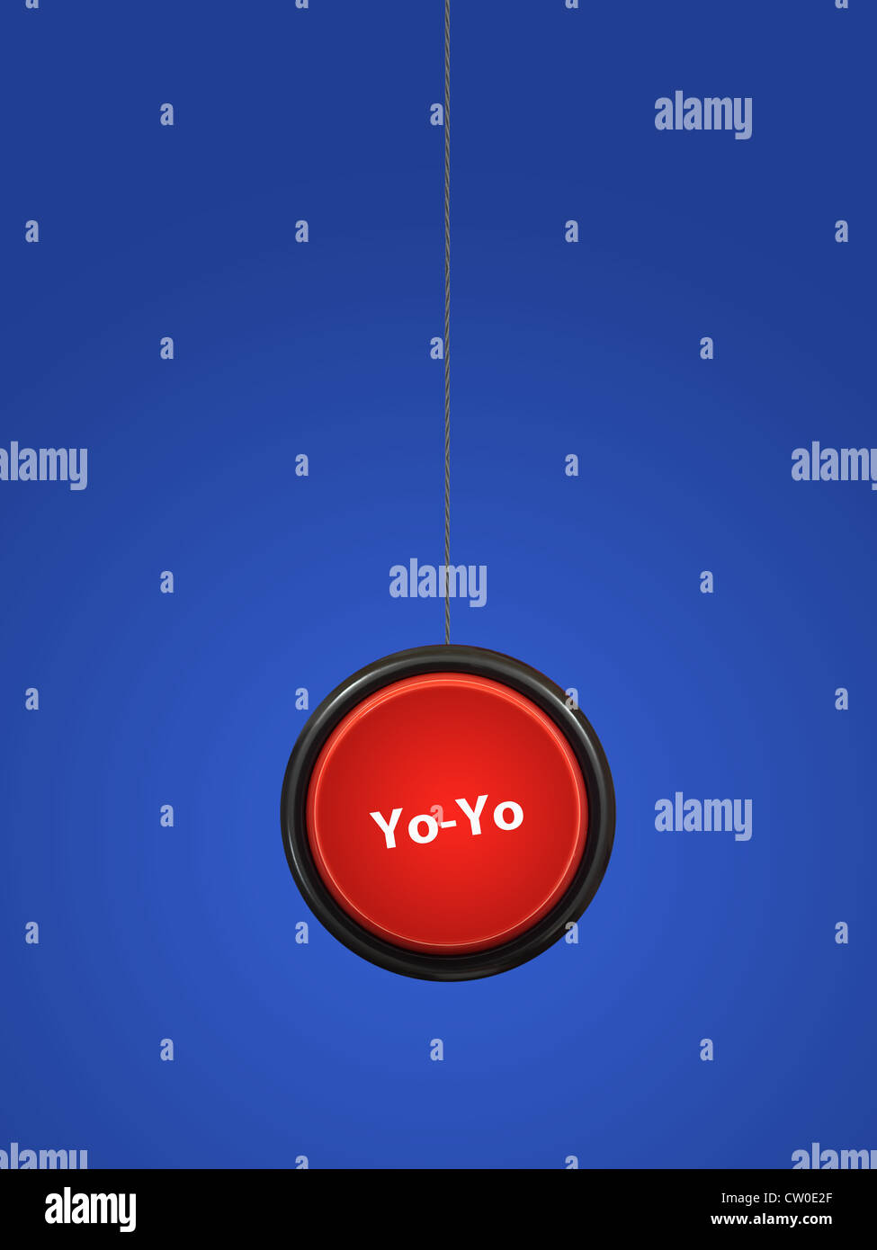 A toy yoyo isolated against a white background Stock Photo - Alamy