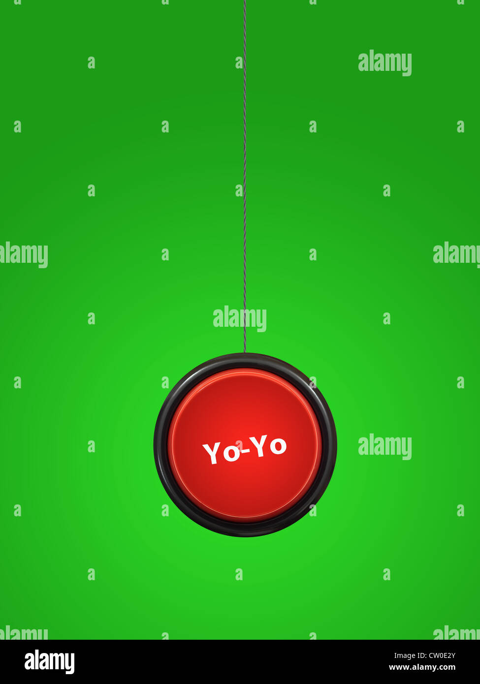 A toy yoyo isolated against a white background Stock Photo - Alamy