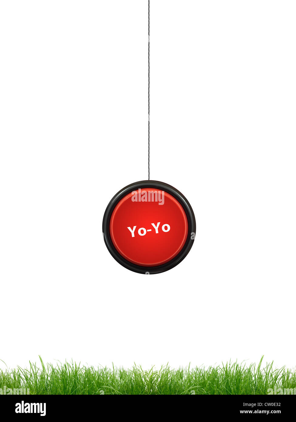 A toy yoyo isolated against a white background Stock Photo - Alamy