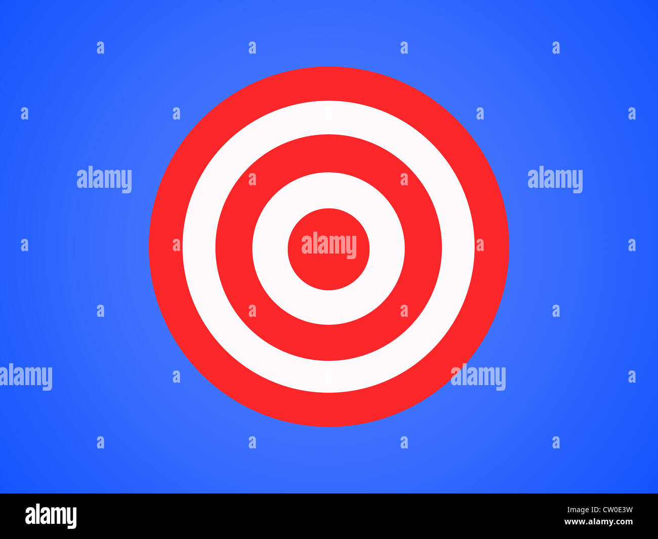 A target isolated against a blue background Stock Photo - Alamy