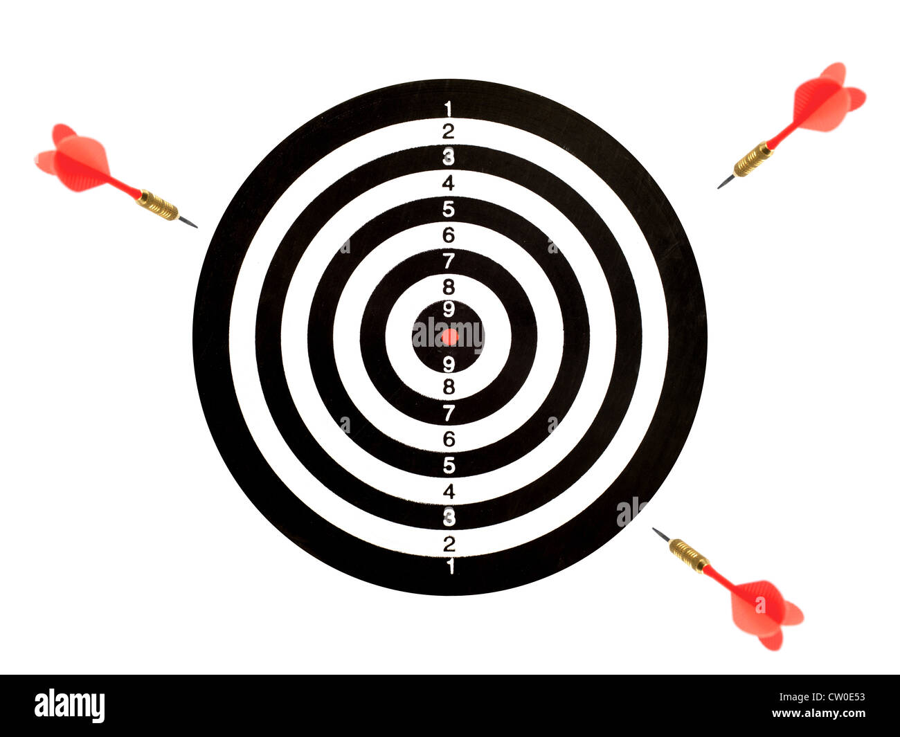 A target isolated against a white background Stock Photo - Alamy