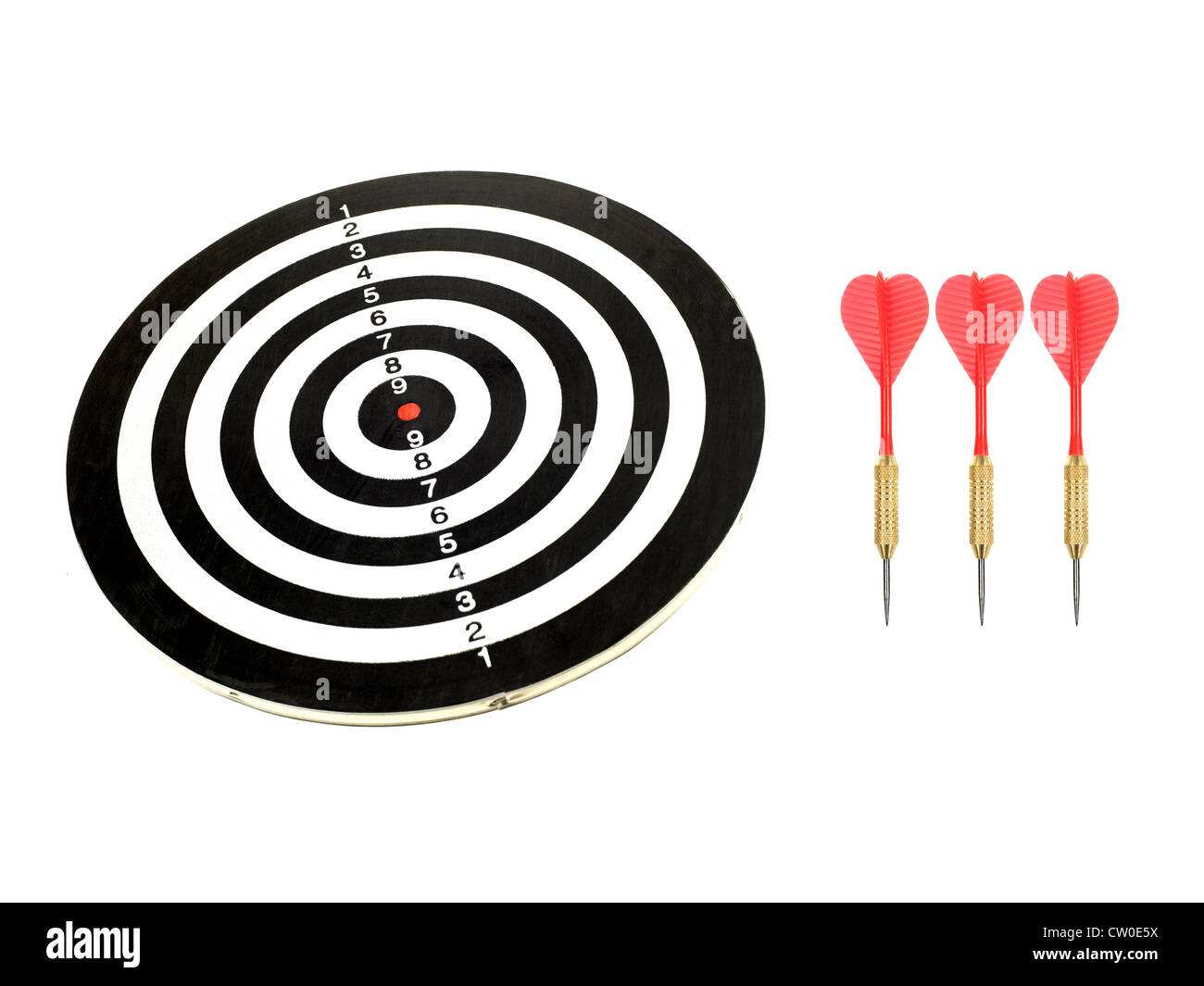 A target isolated against a white background Stock Photo - Alamy