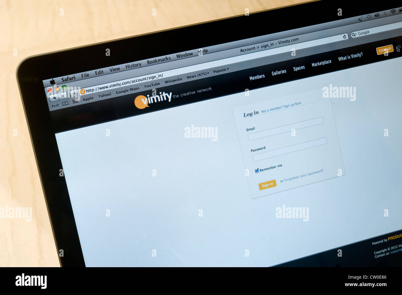 home page for Vimity, the professional network for the visual media ...