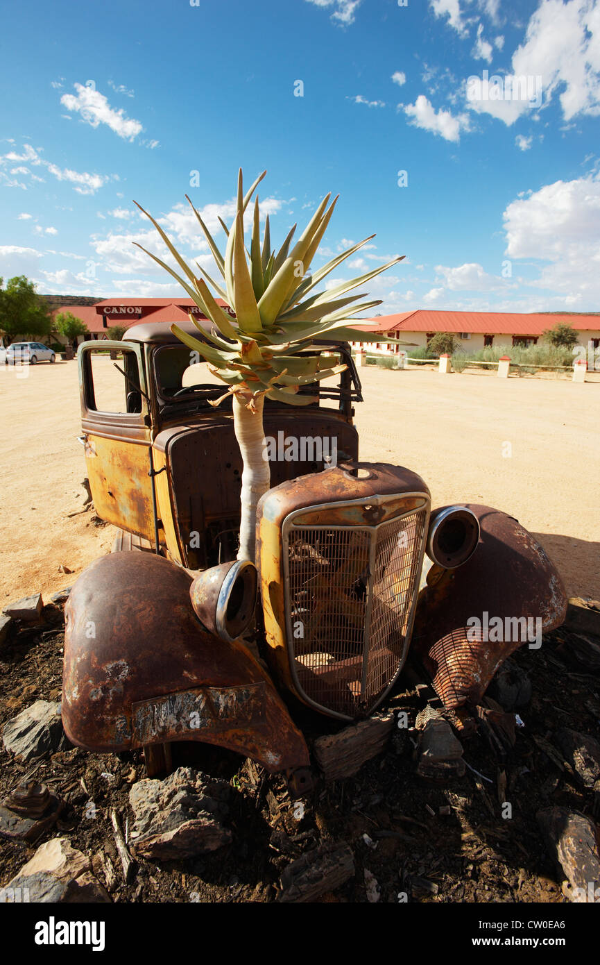 Rusty car at Canon Roadhouse, near Fish River Canyon, Namibia Stock ...