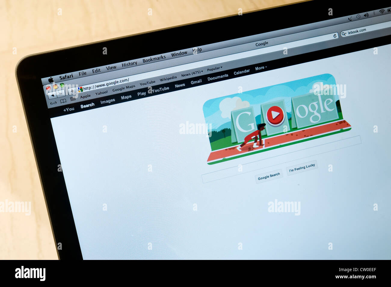 Google doodle in laptop hi-res stock photography and images - Alamy