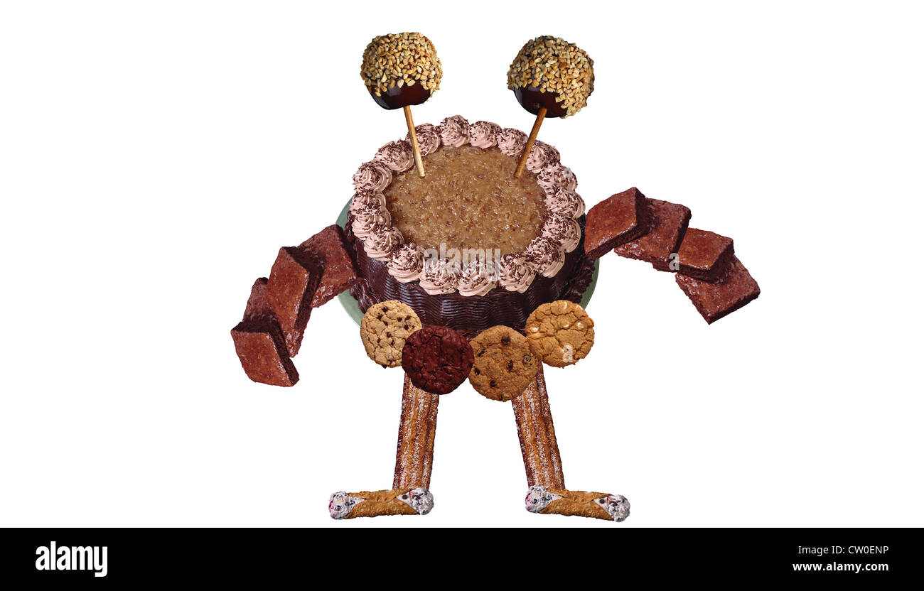 cake monster isolated on white background Stock Photo - Alamy