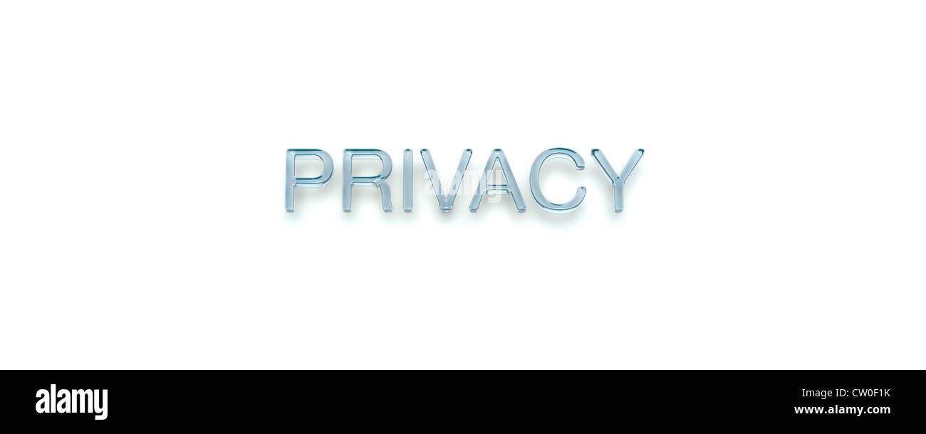 3D Key Word "PRIVACY" Glass Style Stock Photo - Alamy