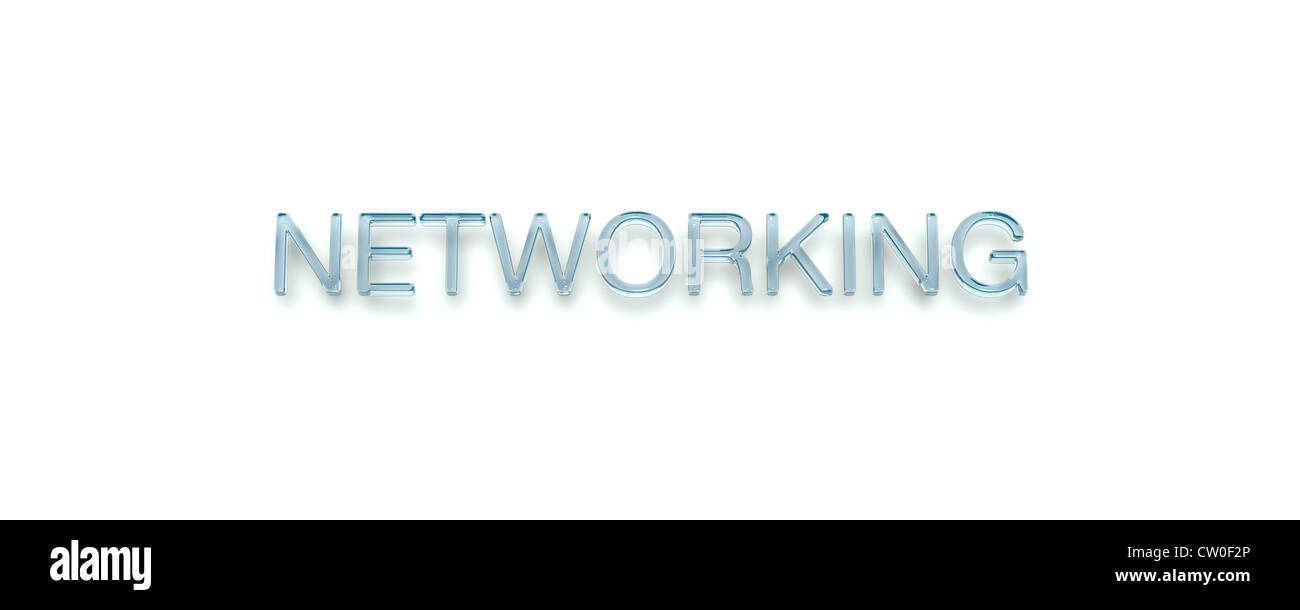 3D Key Word "NETWORKING" Glass Style Stock Photo - Alamy
