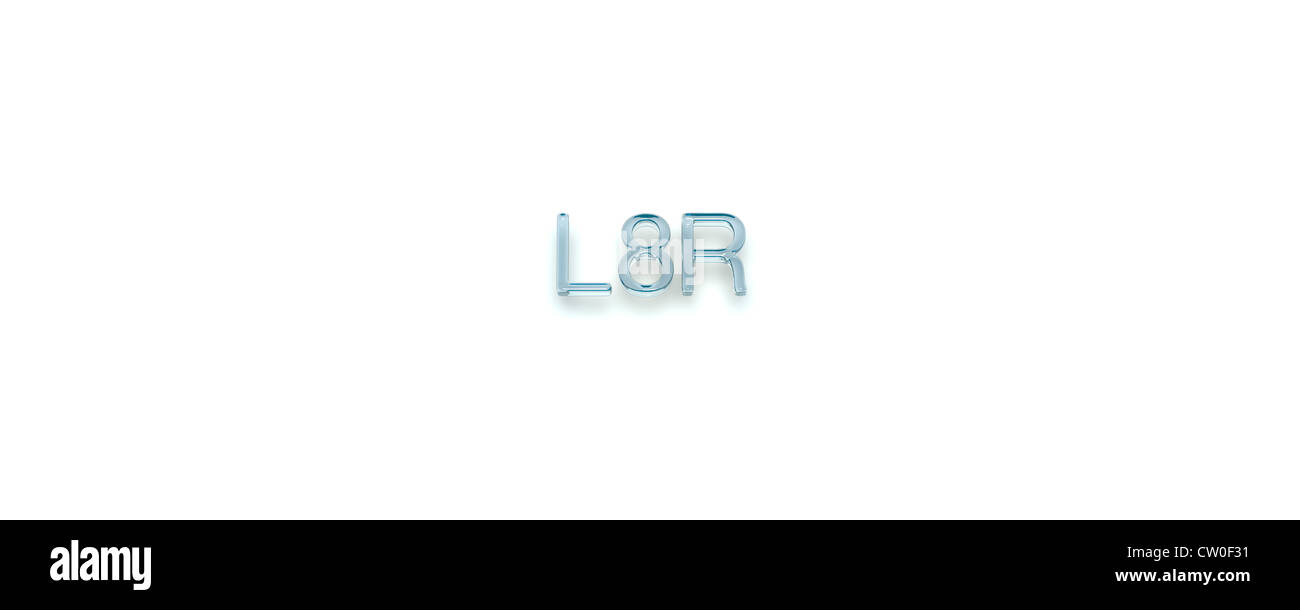 3D Key Word "L8R" Glass Style Stock Photo - Alamy