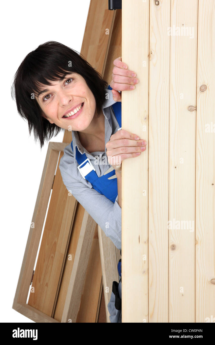 Female furniture maker Stock Photo - Alamy