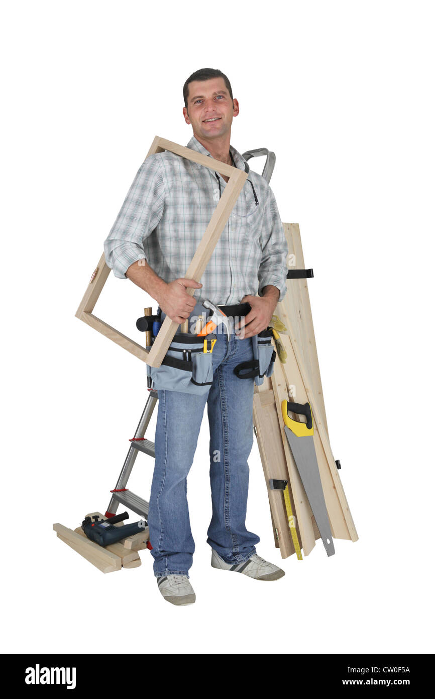Portrait of a carpenter Stock Photo - Alamy