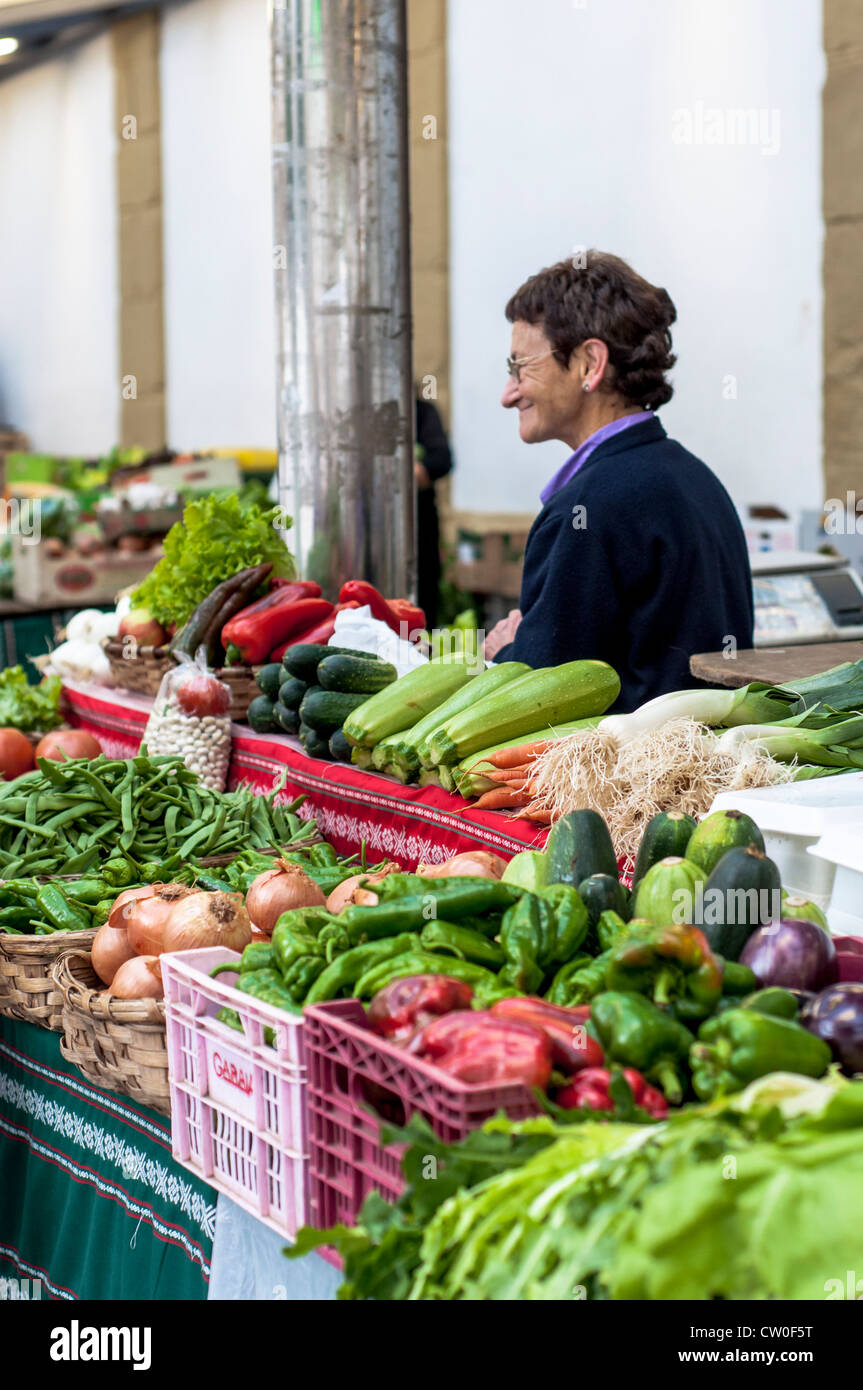 San Sebastian local Market. Historic centre. Guipuzcoa. Basque Country ...