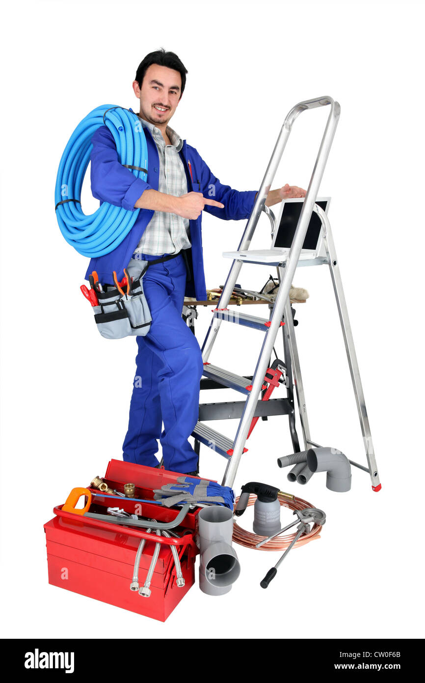 portrait of a plumber Stock Photo - Alamy