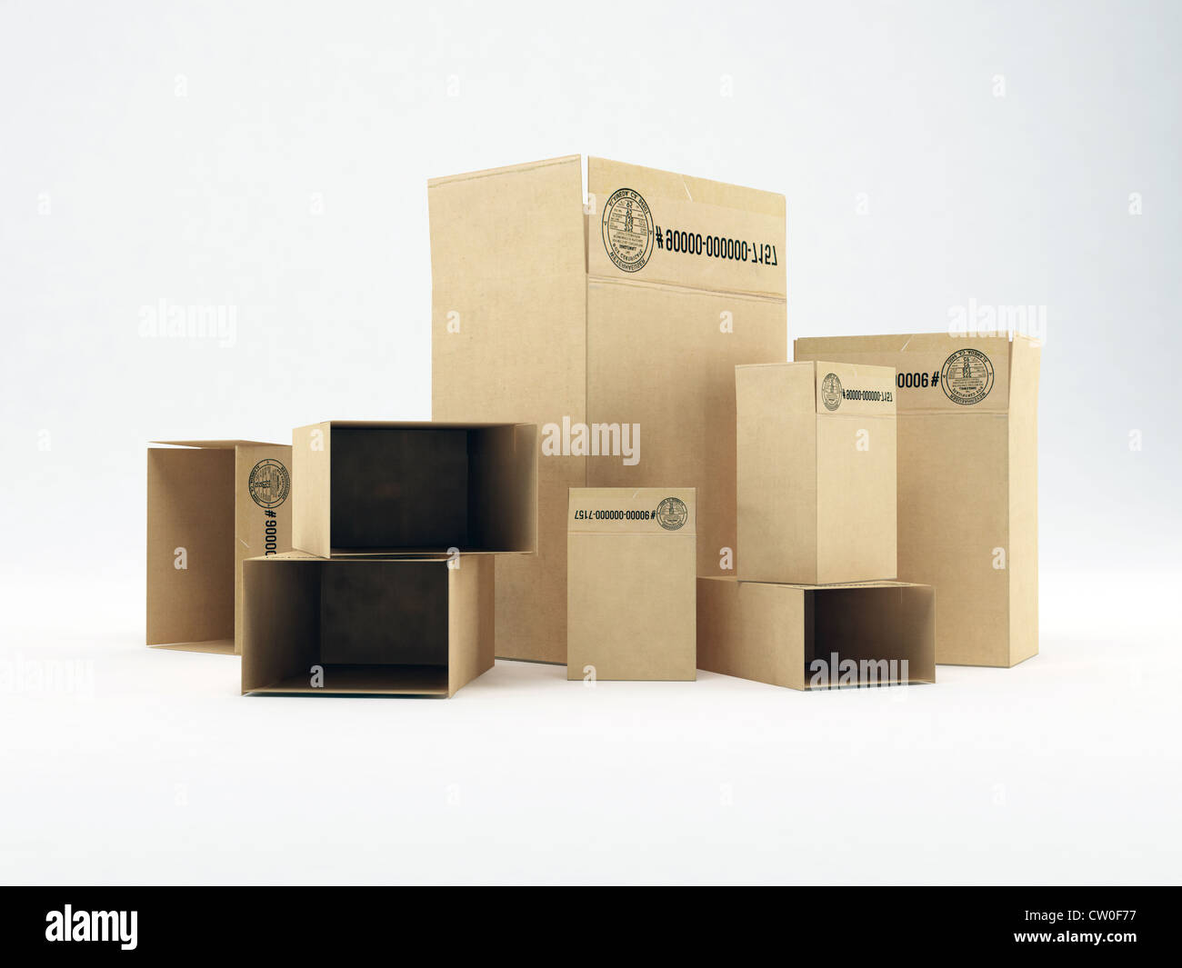 cardboard box isolated on white background Stock Photo - Alamy