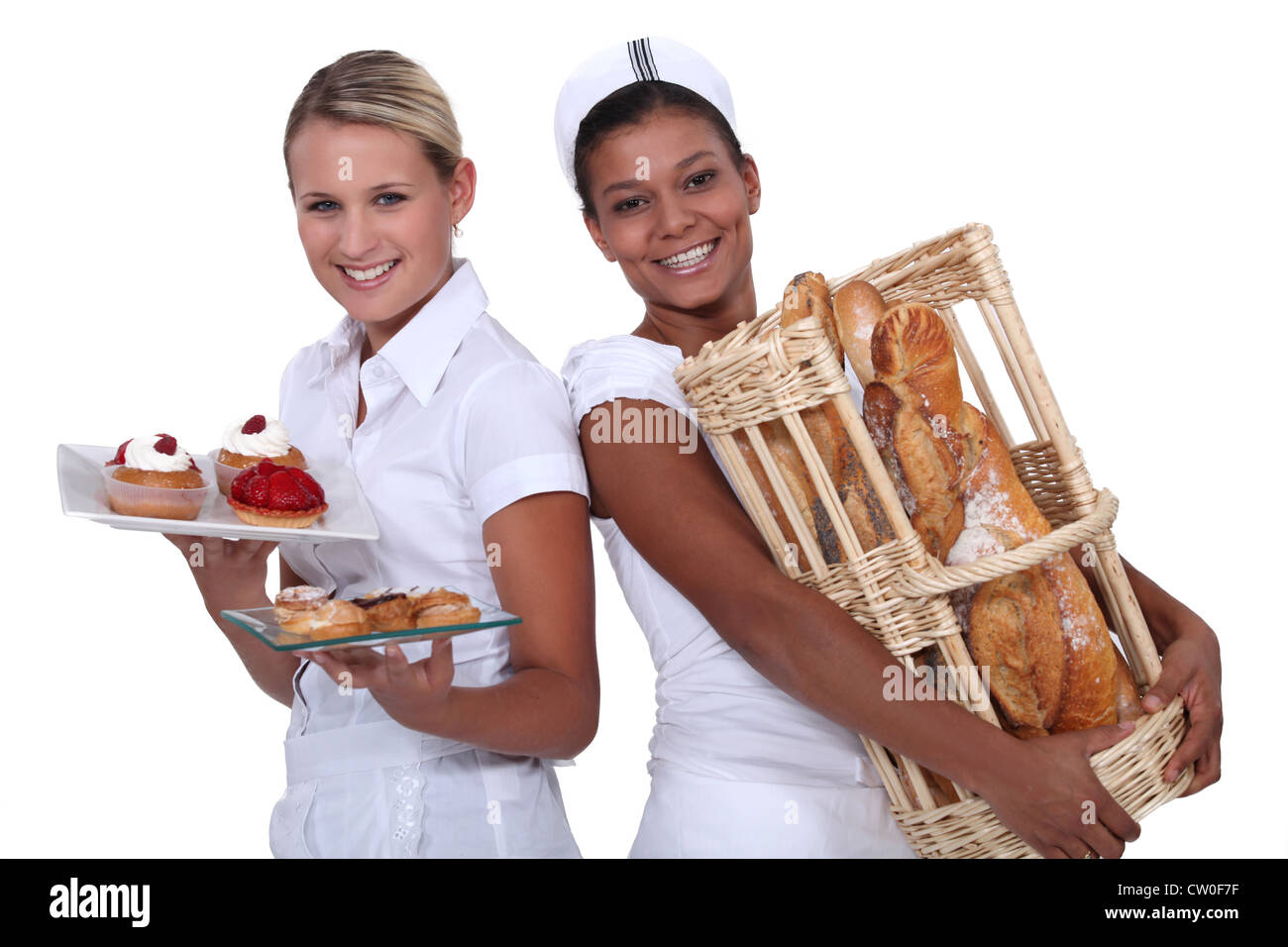 Two bakery workers Stock Photo - Alamy