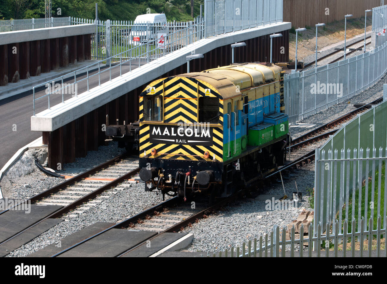 Malcolm Rail diesel shunter at DIRFT, Northamptonshire, UK Stock Photo ...
