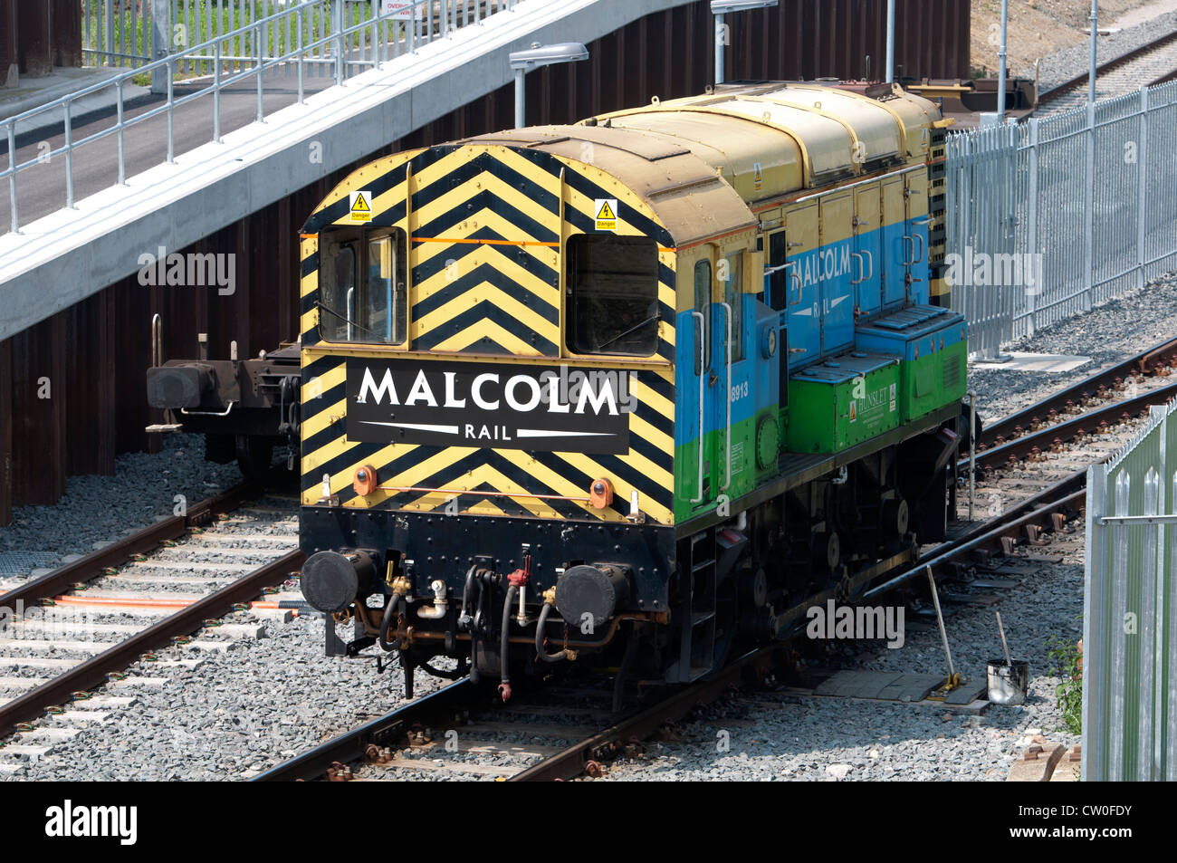 Malcolm Rail diesel shunter at DIRFT, Northamptonshire, UK Stock Photo ...