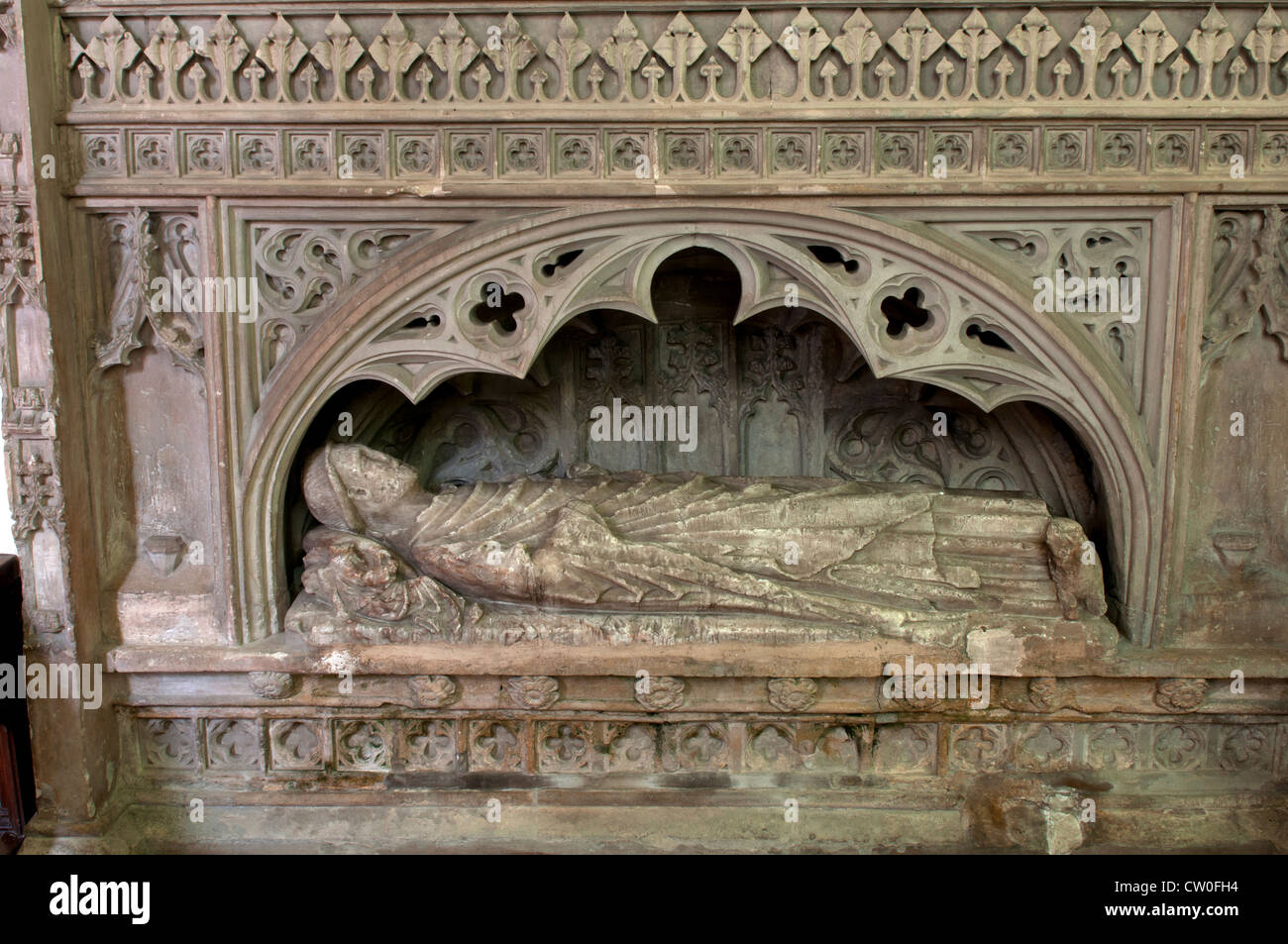 Late medieval priest`s tomb, All Saints Church, Yelvertoft ...