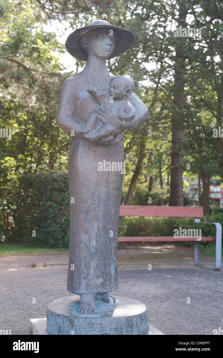 Denmark Sjaelland Kalundborg, Sigrid Undset statue Stock Photo - Alamy