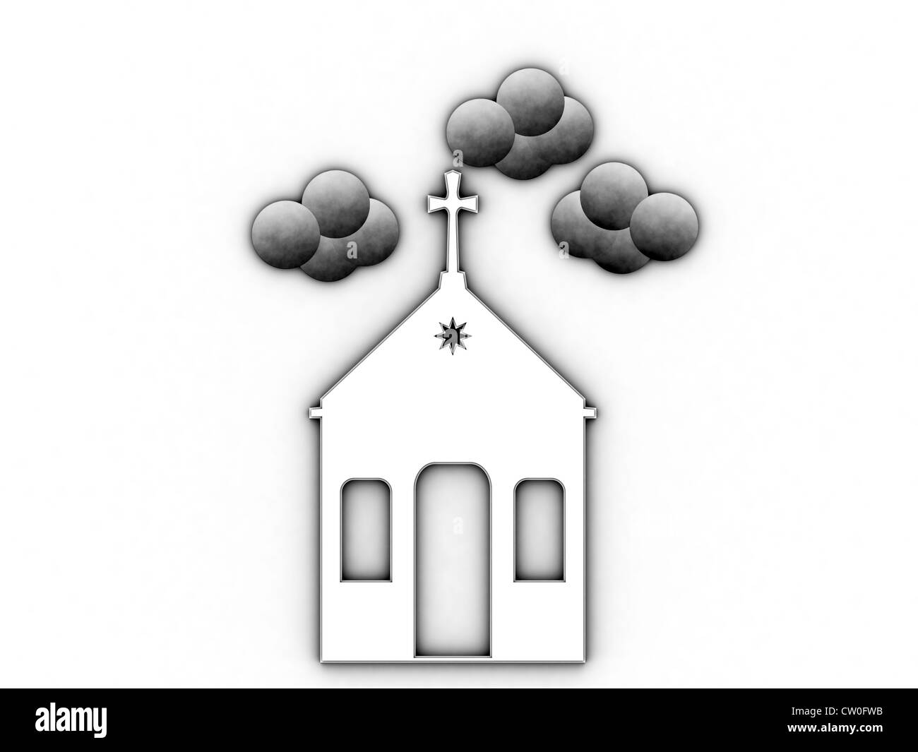White country church steeple Black and White Stock Photos & Images - Alamy
