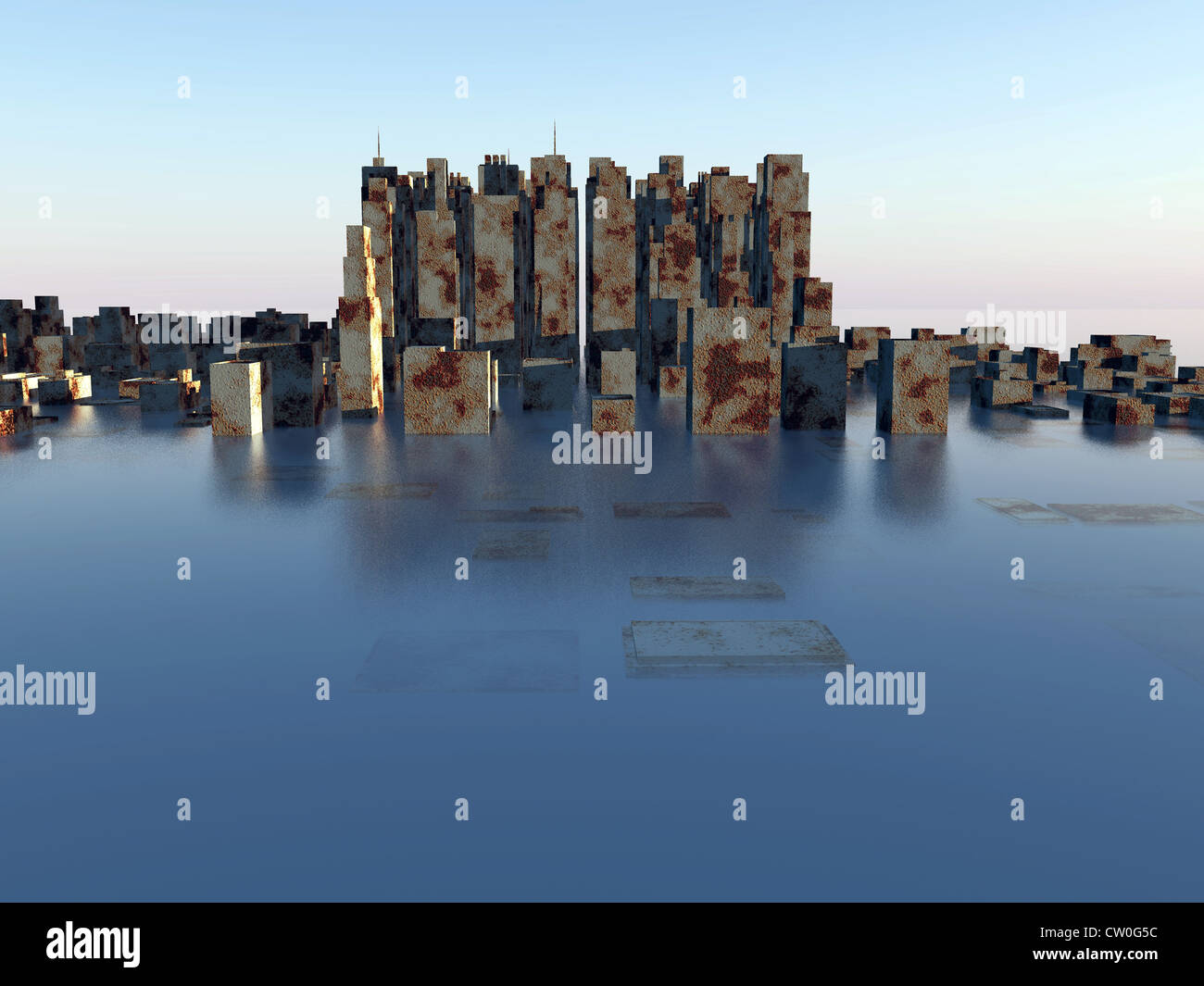 city buildings under the sea Stock Photo - Alamy