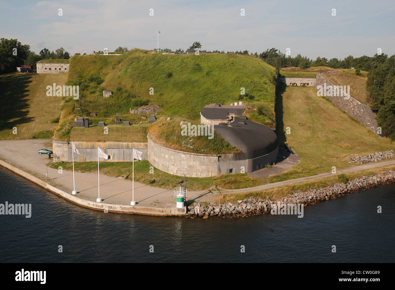 Sweden Stockholm archipelago, Fredriksborg fort, Oxdjupet narrows Stock ...