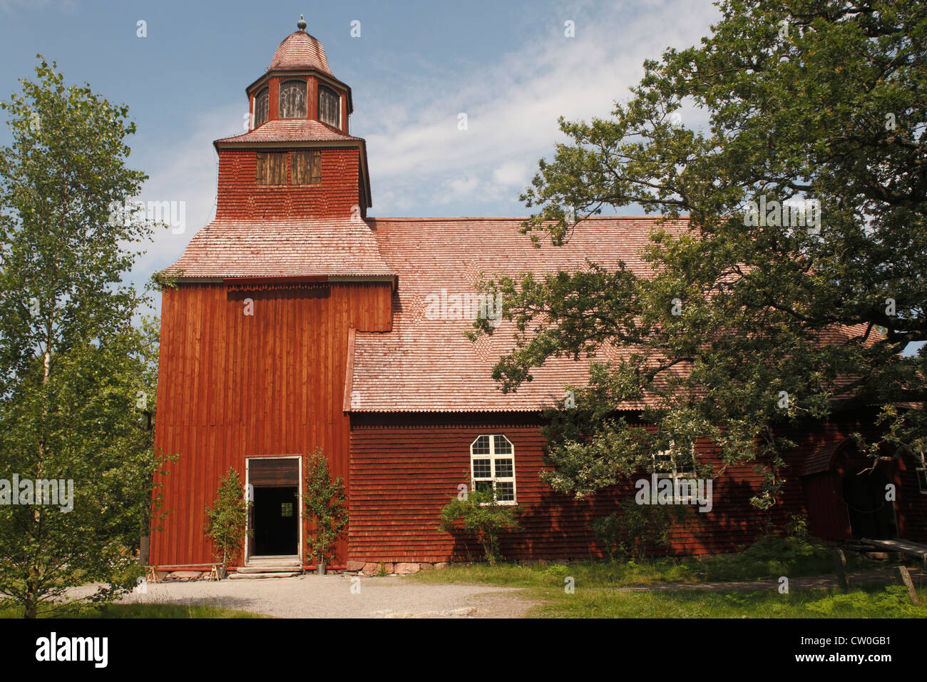 Sweden Stockholm Skansen, Seglora church Stock Photo - Alamy