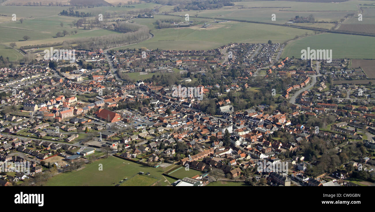 aerial view of Harleston village, Norfolk Stock Photo - Alamy