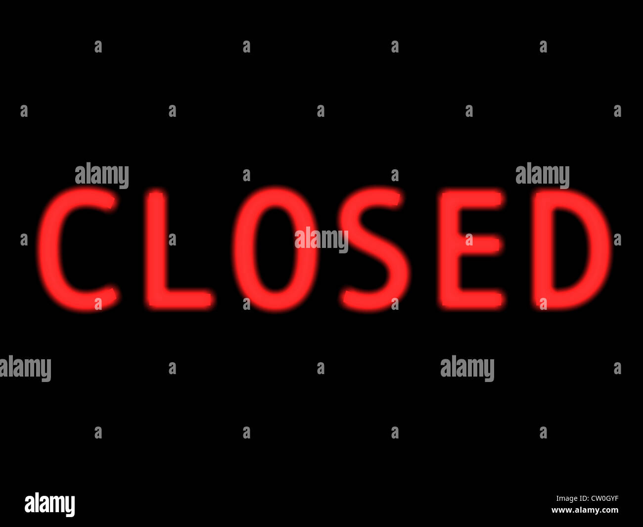 closed sign isolated on black background Stock Photo - Alamy