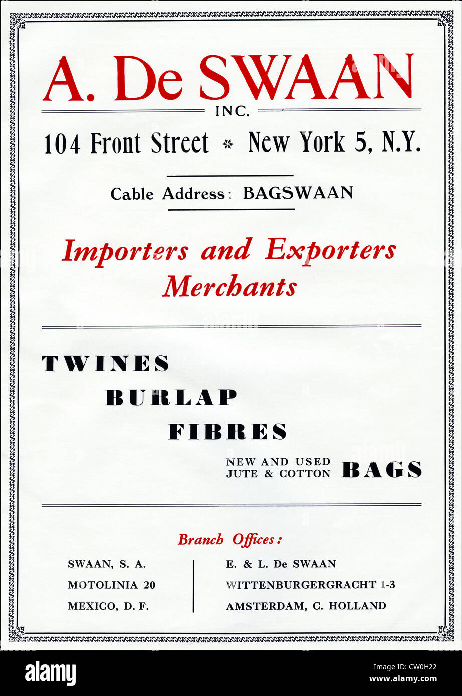 Vintage print advertisement from textile manufacturers yearbook circa ...