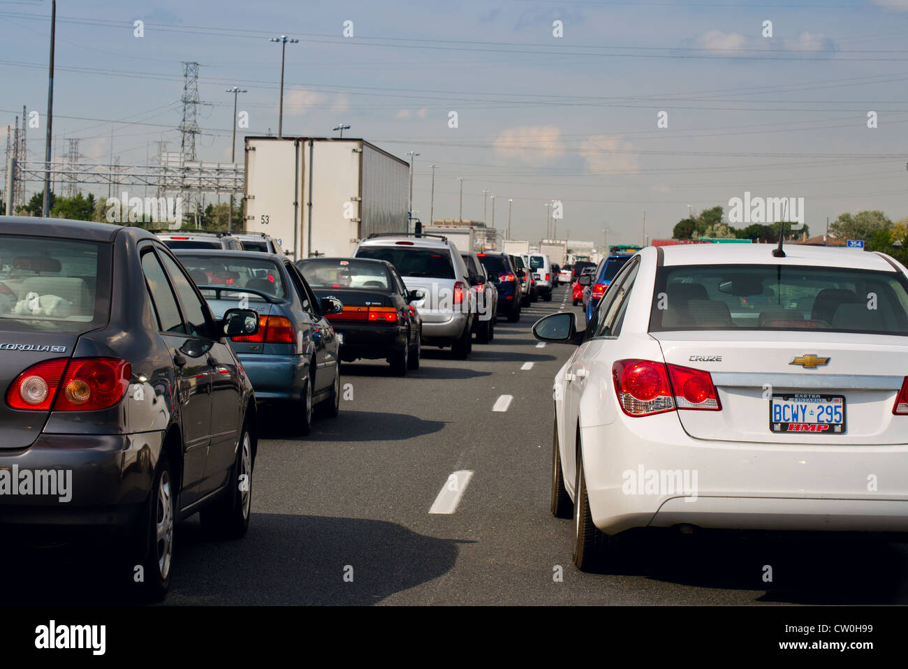 Traffic on a busy highway hi-res stock photography and images - Alamy