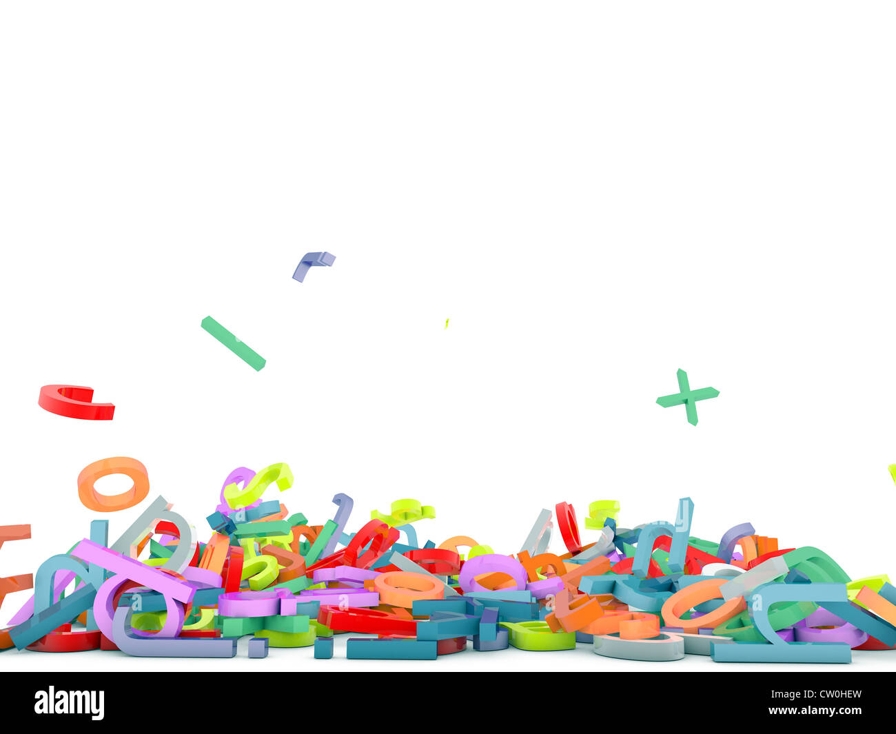 letters falling on white floor Stock Photo - Alamy