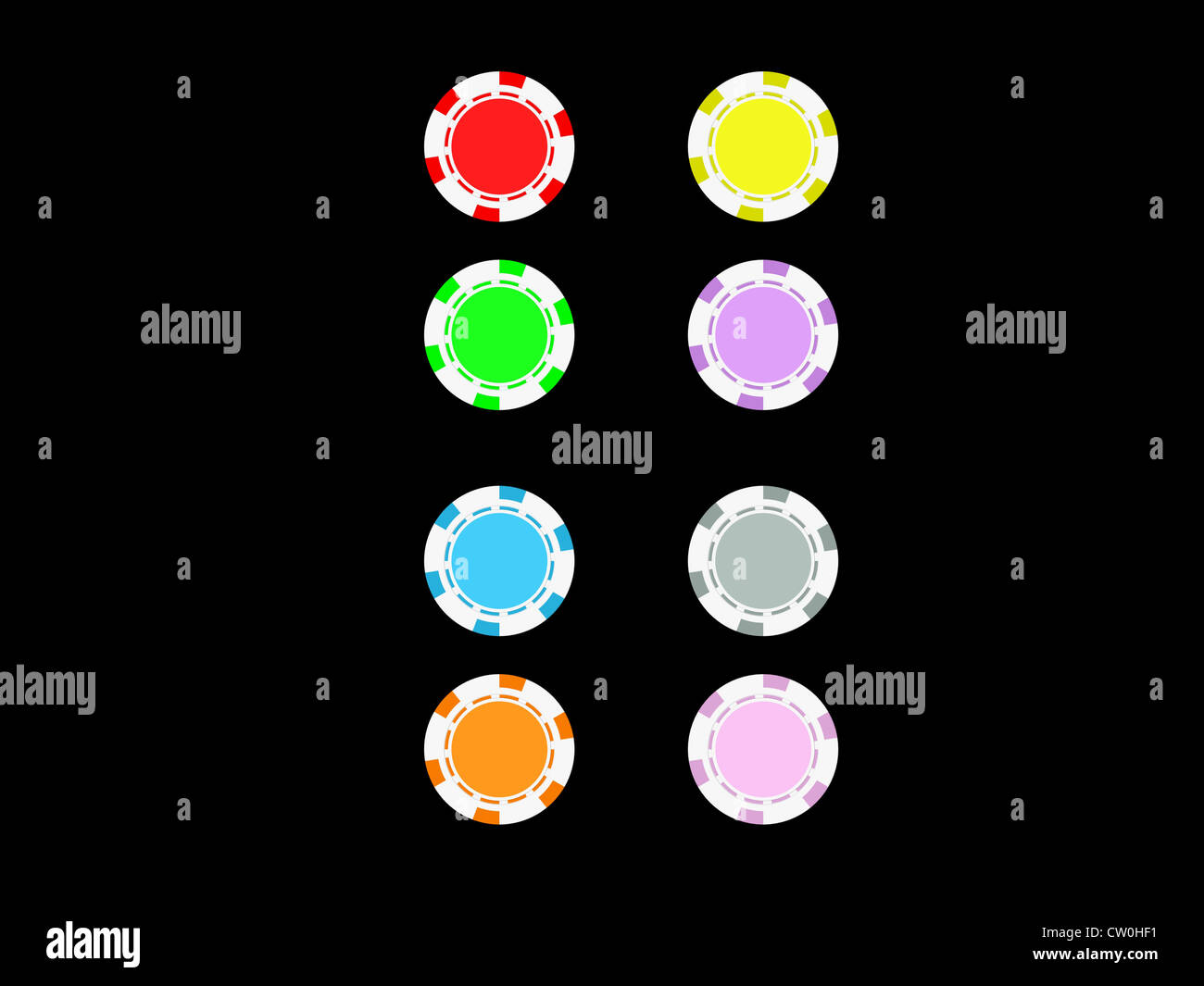 Orange poker chip hi-res stock photography and images - Alamy