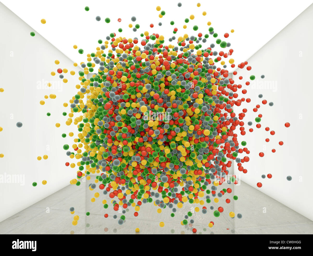 Abstract multicolored spheres motion background hi-res stock ...