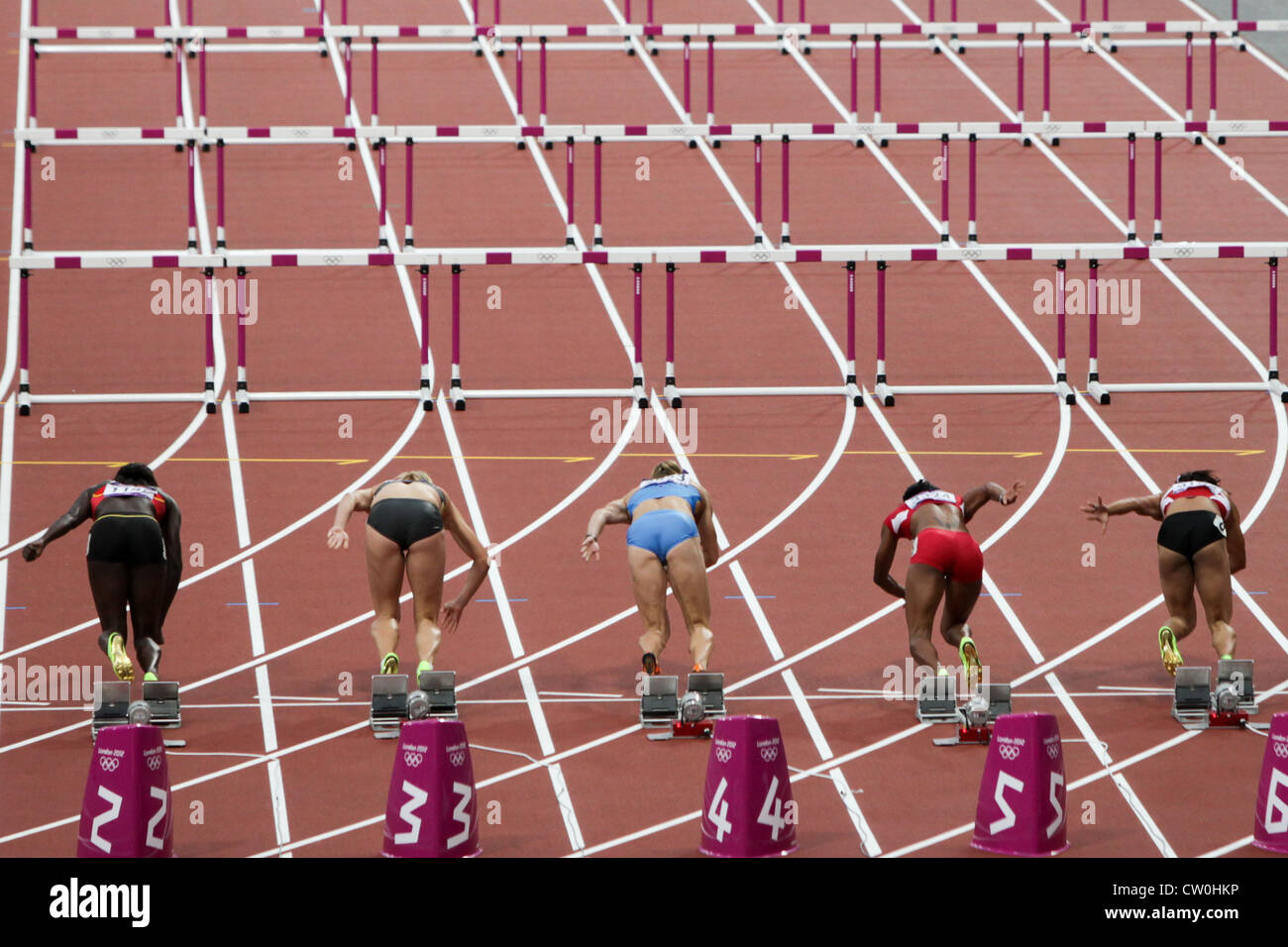 GENERAL VIEW OF ATHLETICS TRACK AT THE LONDON OLYMPIC GAMES 2012 IN THE ...
