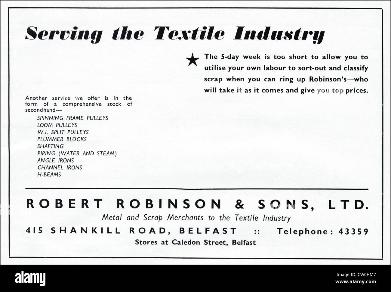 Vintage print advertisement from textile manufacturers yearbook circa ...