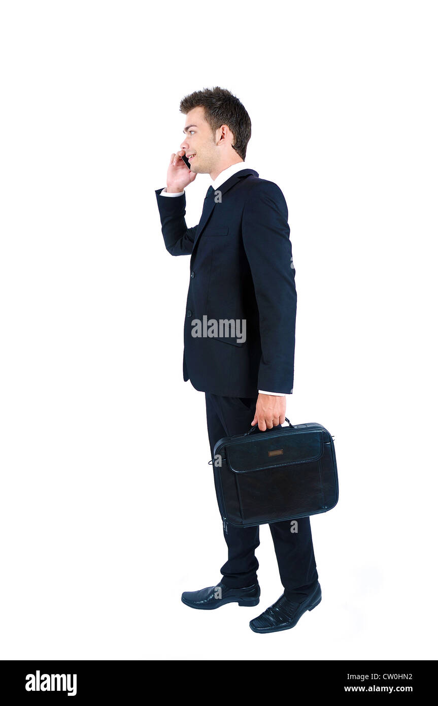Businessman hand smart phone Cut Out Stock Images & Pictures - Alamy